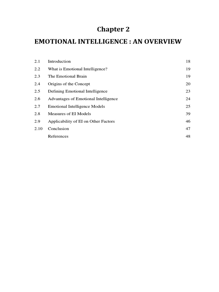 Emotional Intelligence - An Overview | PDF | Intelligence Quotient ...