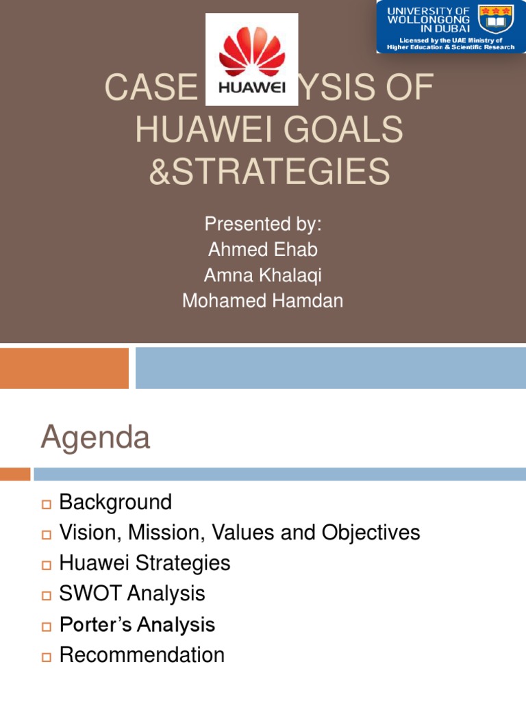 Huawei Goals & Strategies Analysis | PDF | Swot Analysis | Strategic ...