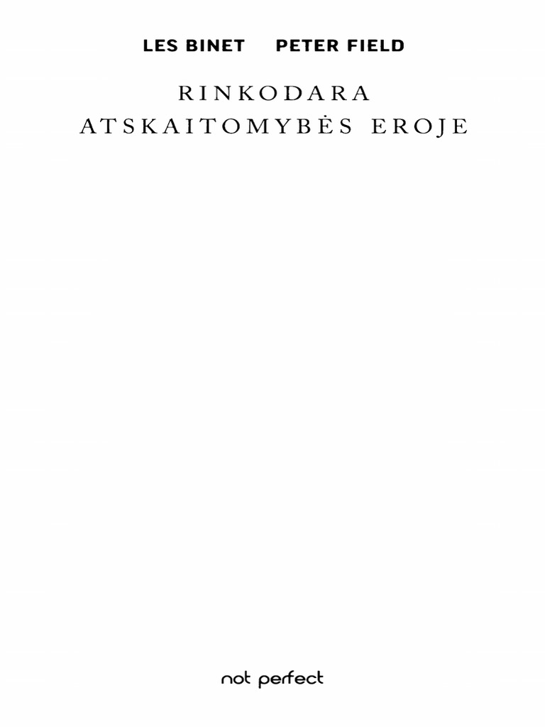 Les Binet Peter Field - Rinkodara Atskaitomybes Eroje 2014 LT PDF | PDF