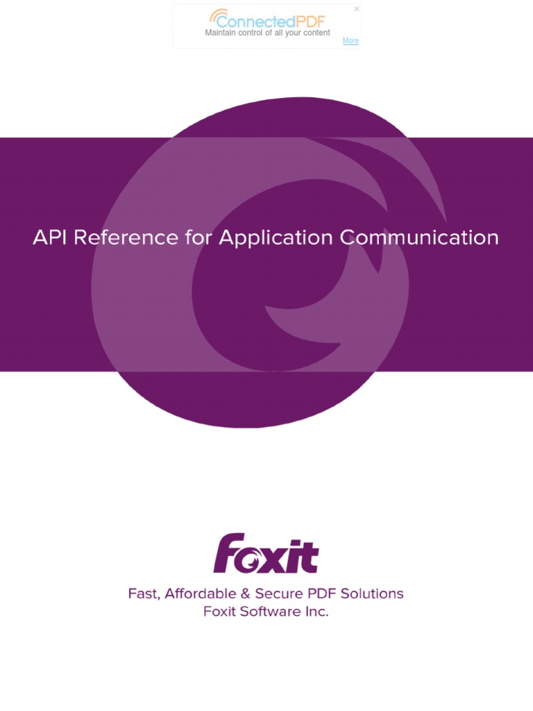 API Reference For Application Communication | Download Free PDF | Application Programming ...