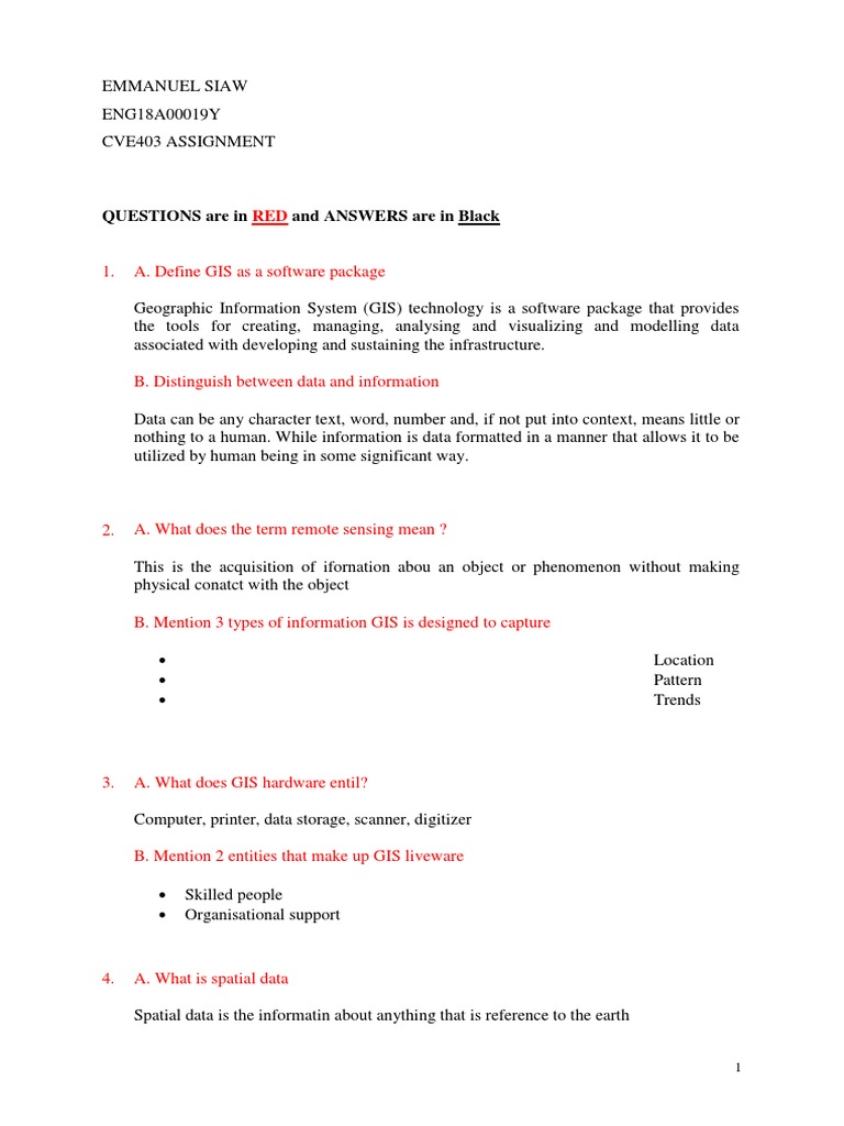 Gis Assignment PDF | PDF | Arc Gis | Geographic Information System