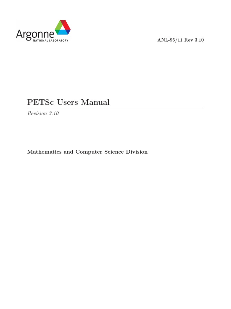 PETSc Manual PDF | PDF | Array Data Structure | Computer Engineering