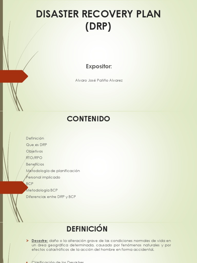 Plan de Recuperación Desastre (DRP) | PDF | Planificación | Business