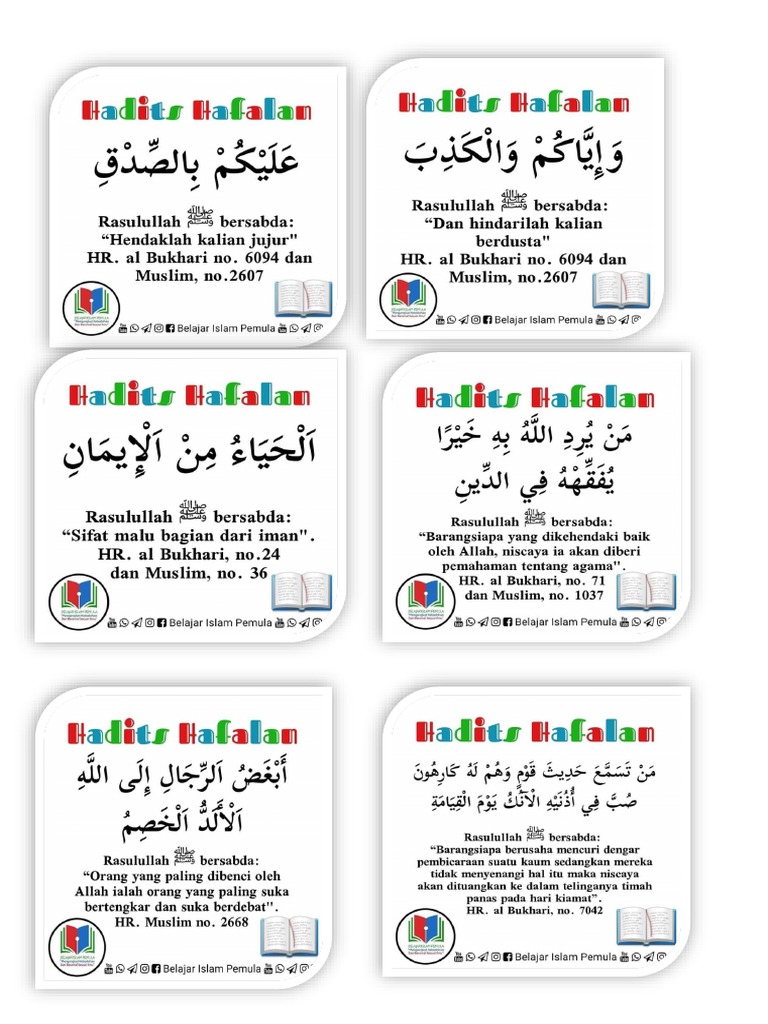 Himpunan Hadis Rasulullah | PDF