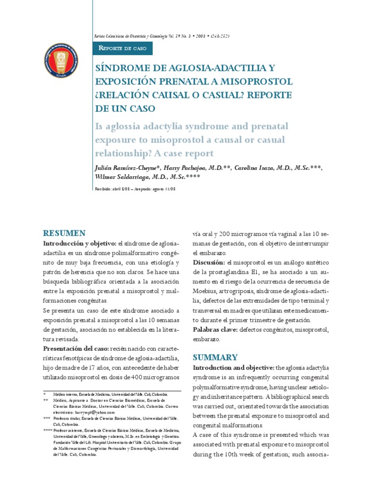 Aglosia Adactilia | PDF | Especialidades Medicas | Reproducción humana