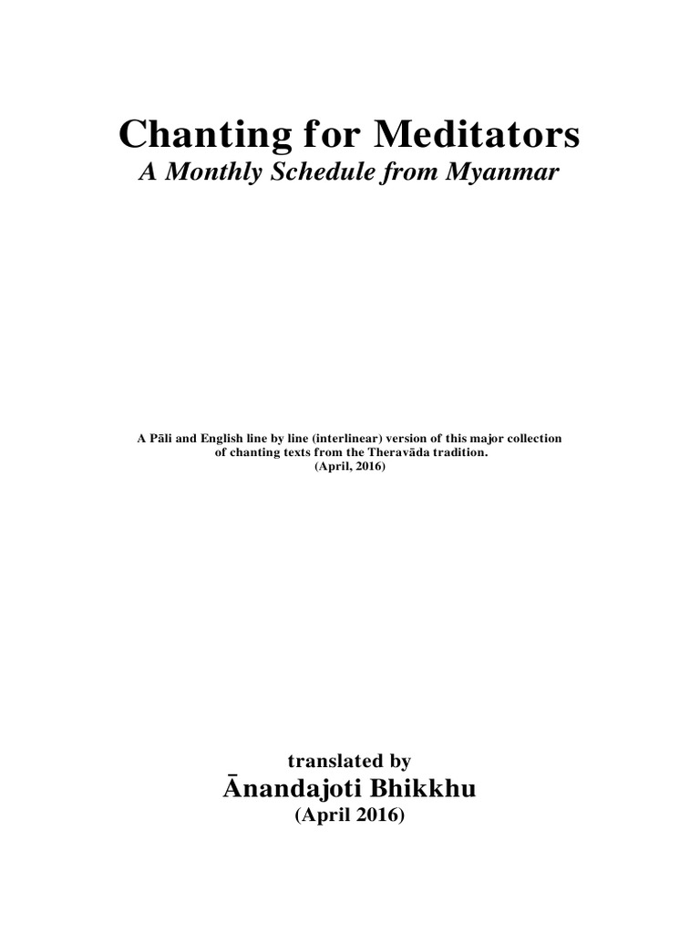 Chanting For Meditators | PDF | Indian Religions | Religious Behaviour ...