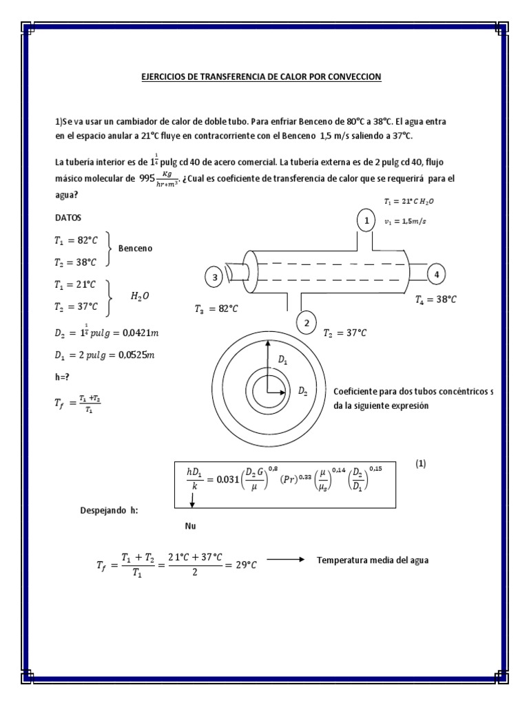 Ejercicios De Transferencia De Calor Por Conveccion | Convección ...