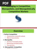 Market Structure Comparison Chart | PDF | Monopoly | Market Power