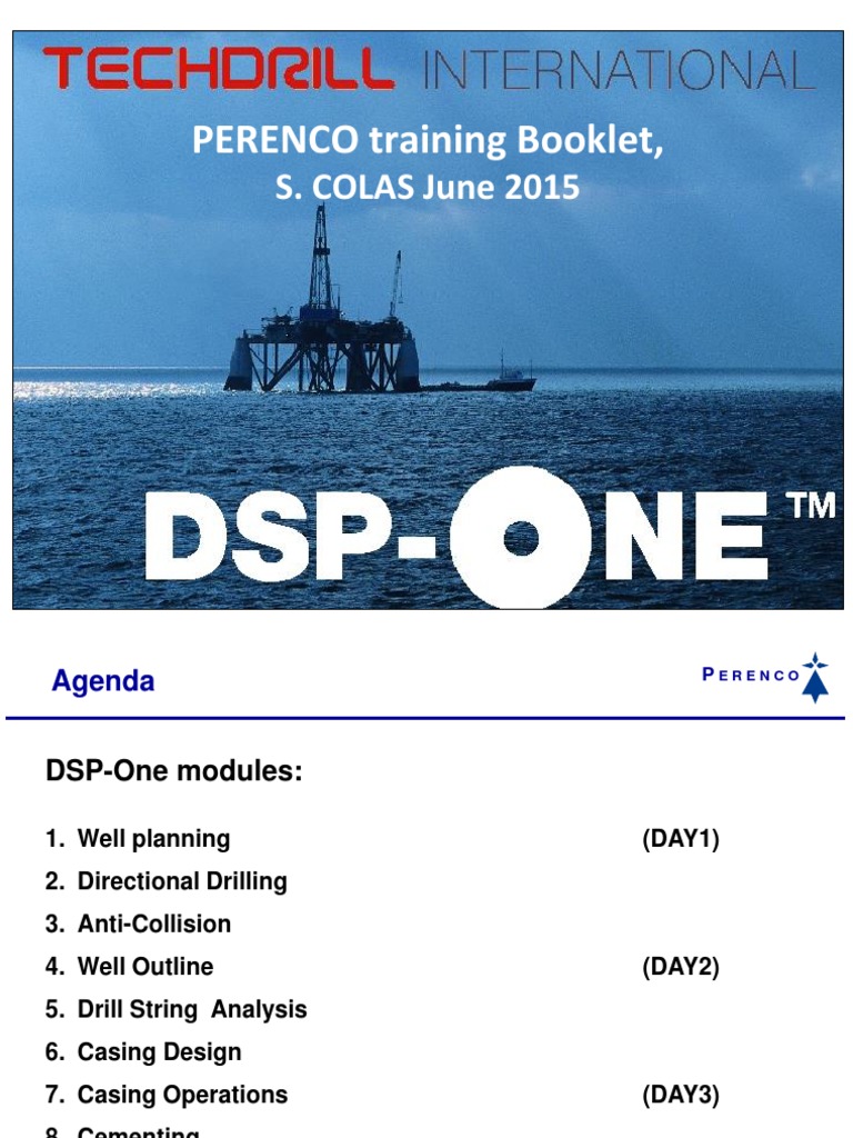 DSP-One Training Booklet S COLAS June15 PDF | PDF | Casing (Borehole) | Computer File