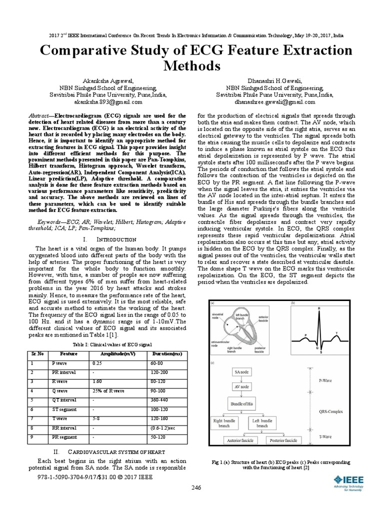Ecg Feature Extraction Methods | PDF | Wavelet | Ventricle (Heart)