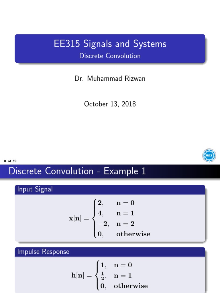 Discrete Convolution (Slides) | PDF | Theoretical Computer Science | Computer Engineering