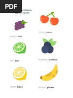 Nombres de Las Frutas en Espanol Imprimible | PDF