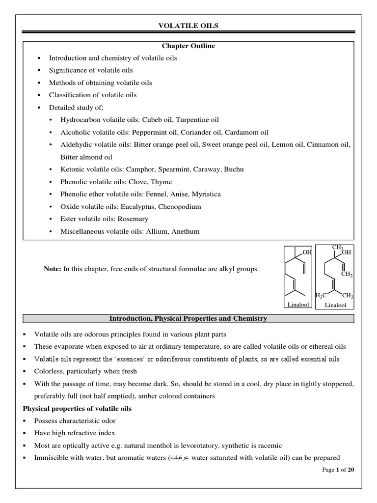 Volatile Oils | PDF | Essential Oil | Distillation