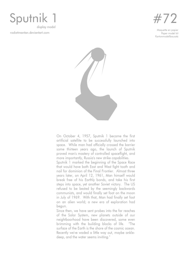 Sputnik 1 PDF | PDF | Sputnik 1 | Satellite