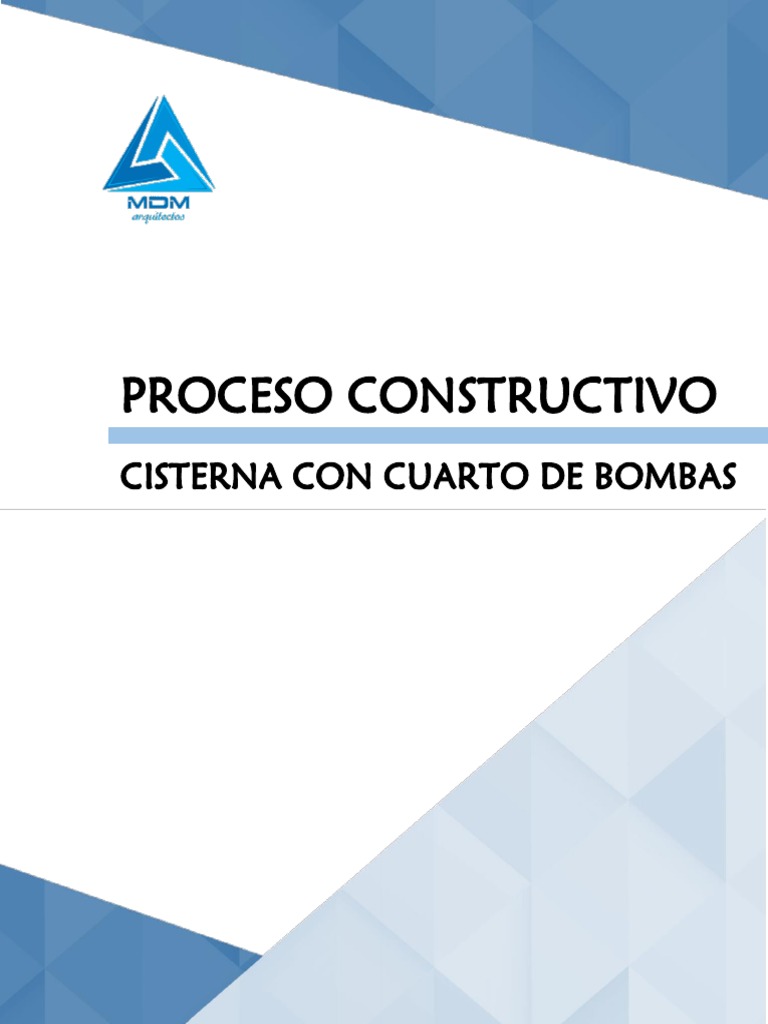 Proceso Constructivo de Una Cisterna Con Cuarto de Bombas 2 | PDF | Hormigón | Bomba