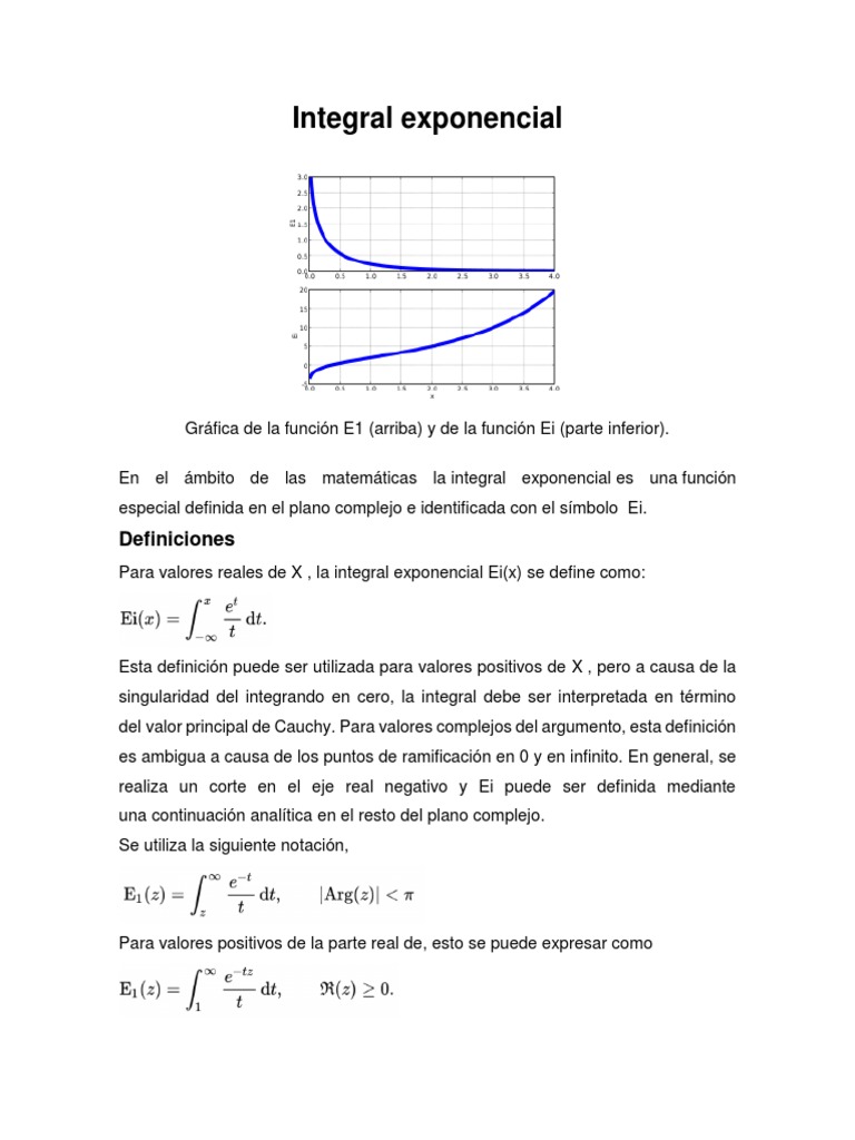 Integral Exponencial | Análisis complejo | Relaciones matematicas ...