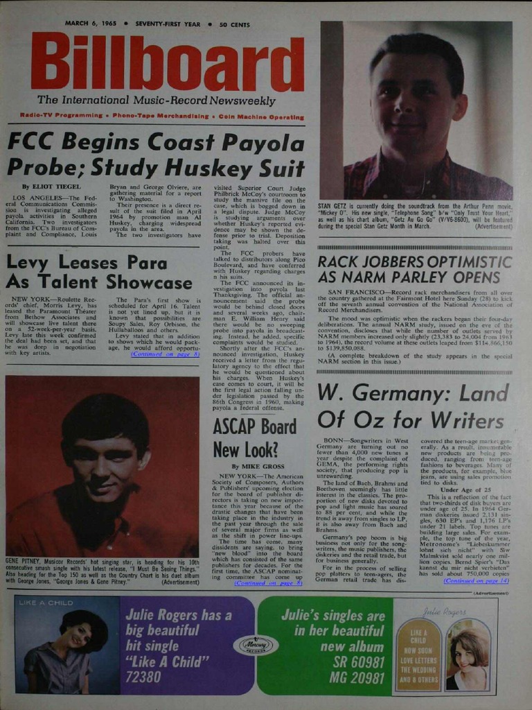 Billboard 1965-03-06 PDF | PDF | Music Industry | Mass Media