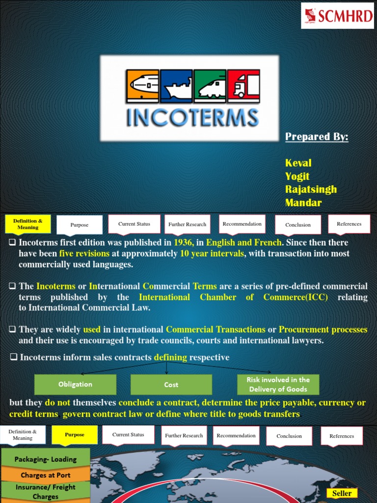 INCO Terms - Logistics | PDF | Business | Trade