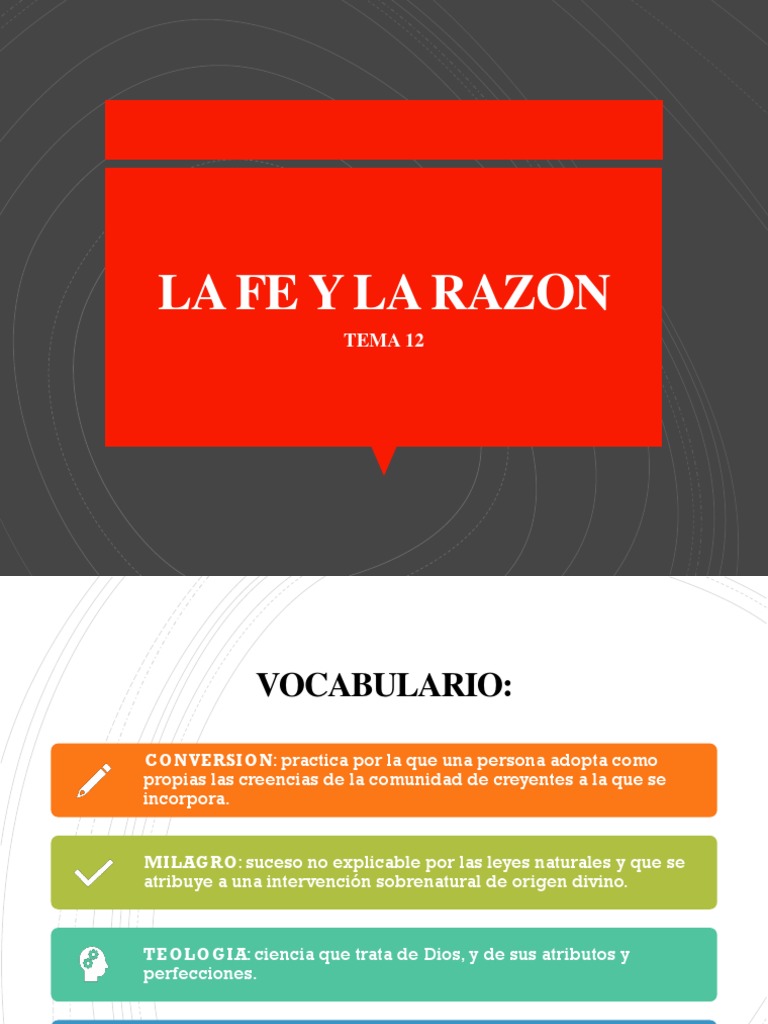 Tema Sobre La Fe | PDF | Fe | Conocimiento