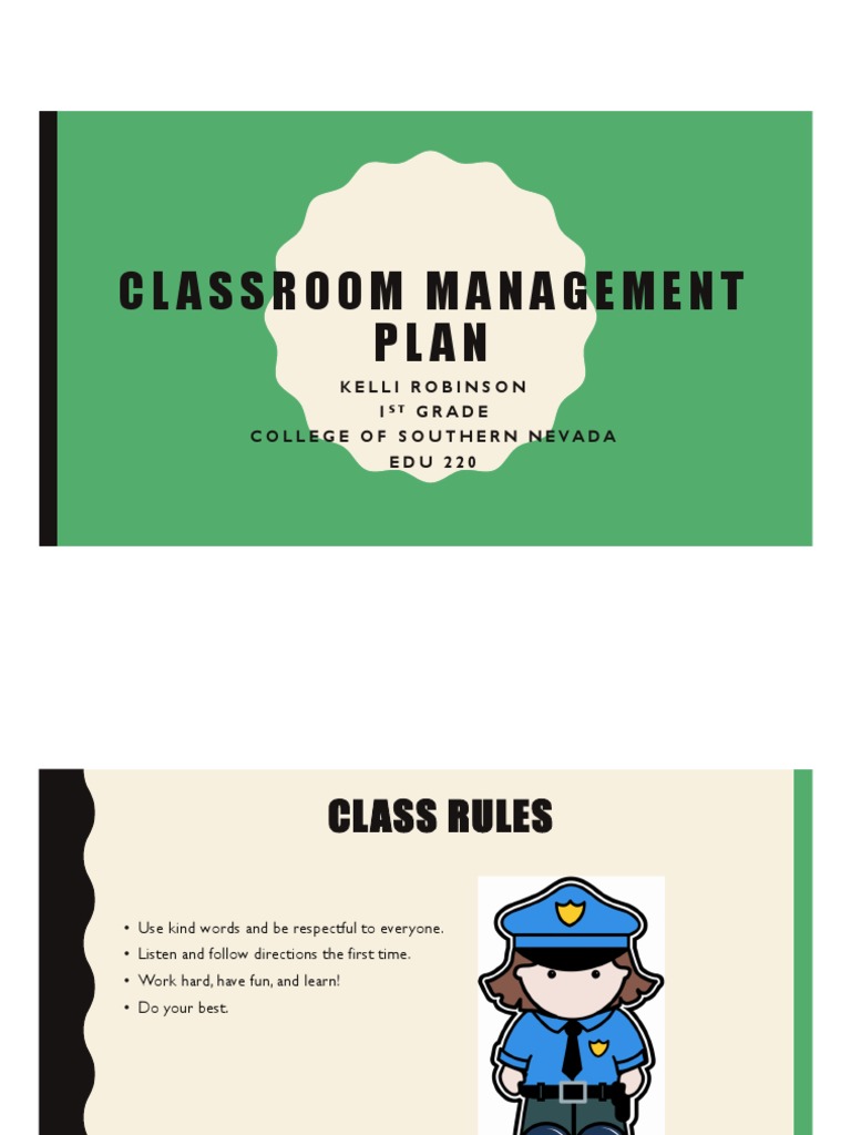 Classroom Management Kelli Robinson | PDF