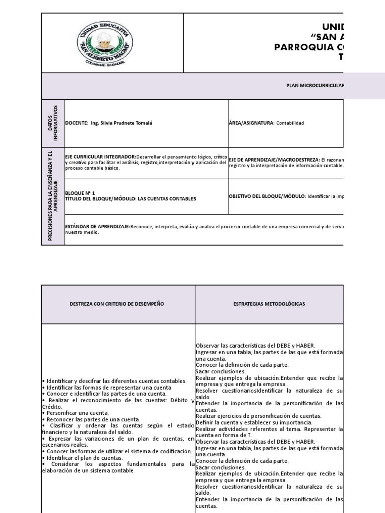 1.2 Plan de Bloque Noveno | PDF | Contabilidad | Hoja de balance