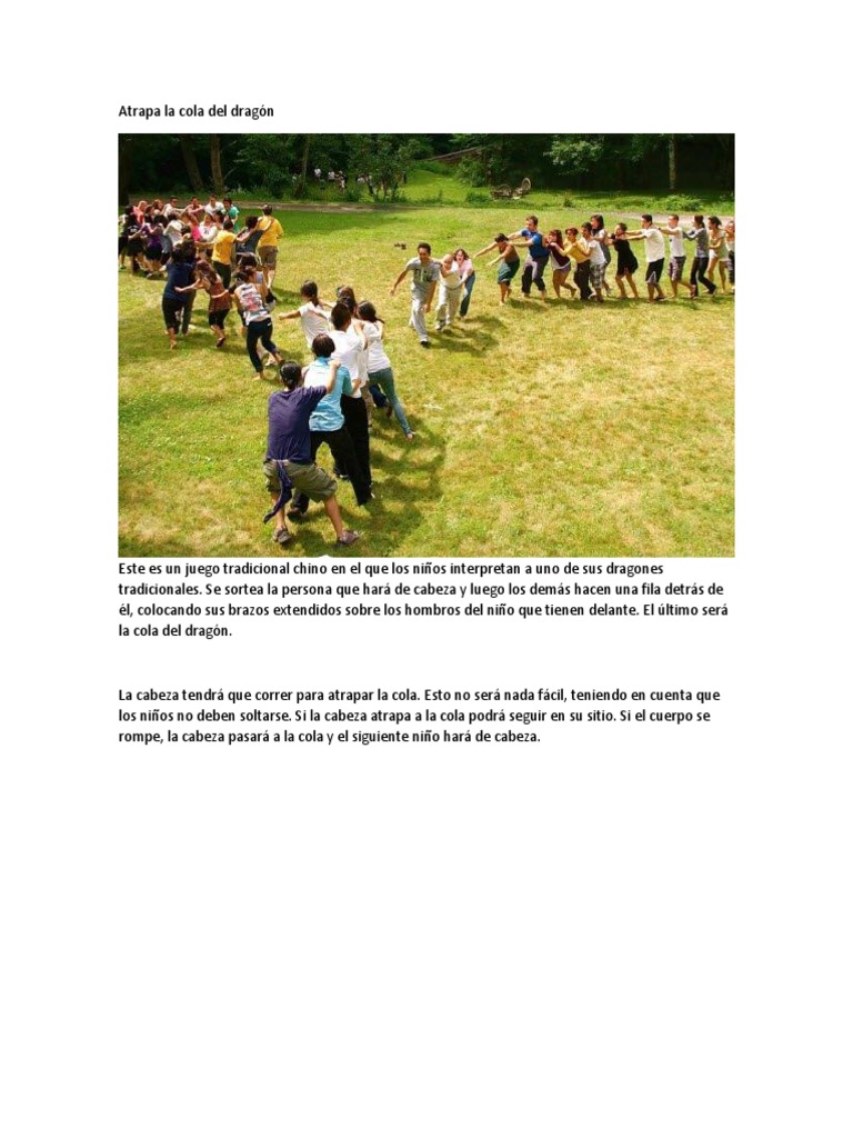 Juego tradicional: Atrapa la cola del dragón | PDF | Ropa | Ocio