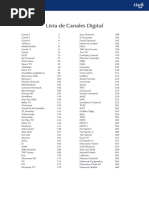 Lista de Canales Tigo Panamá | PDF | Radiodifusión | Red de televisión
