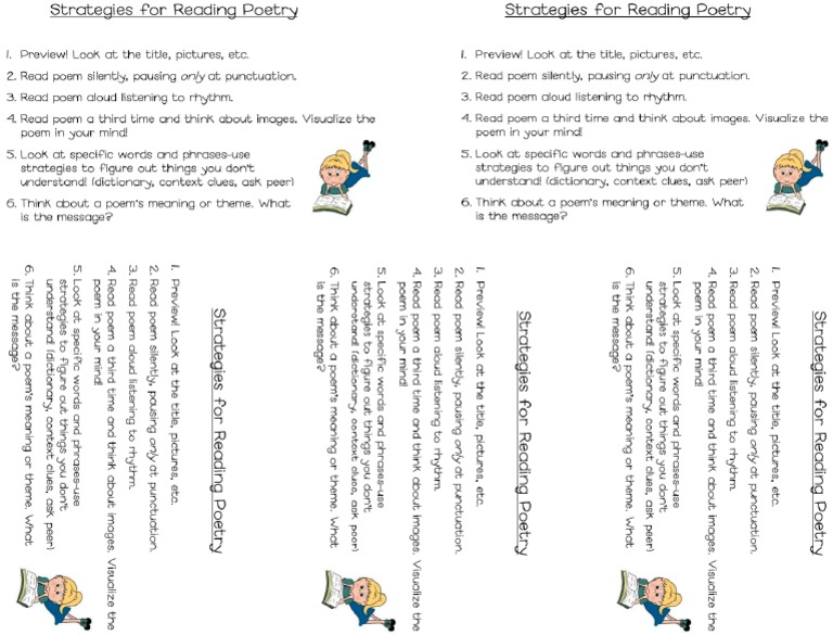 Poetry Reading Strategies | PDF | Learning | Schools