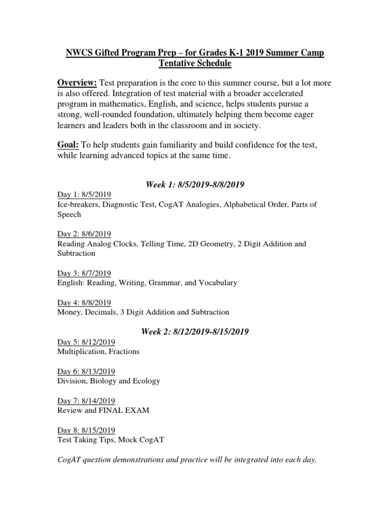 Nwcs k1gp Summer 2019 Schedule | PDF