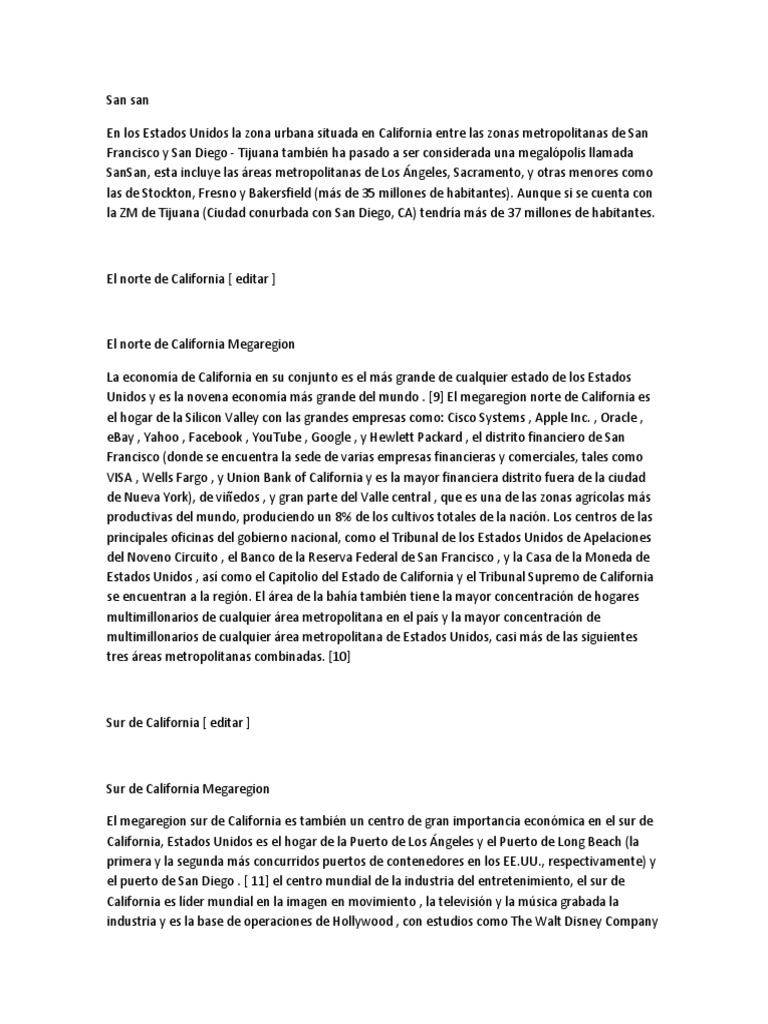San San Megalopolis | PDF | California | Marina de Estados Unidos