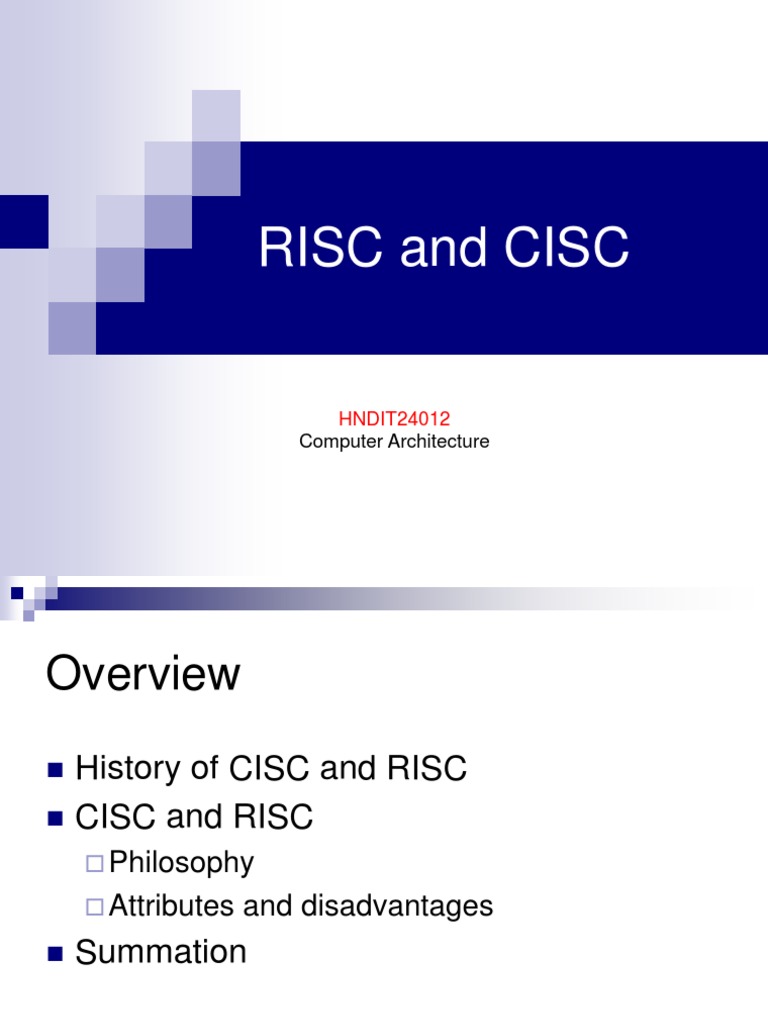 Risc and Cisc: Computer Architecture | PDF