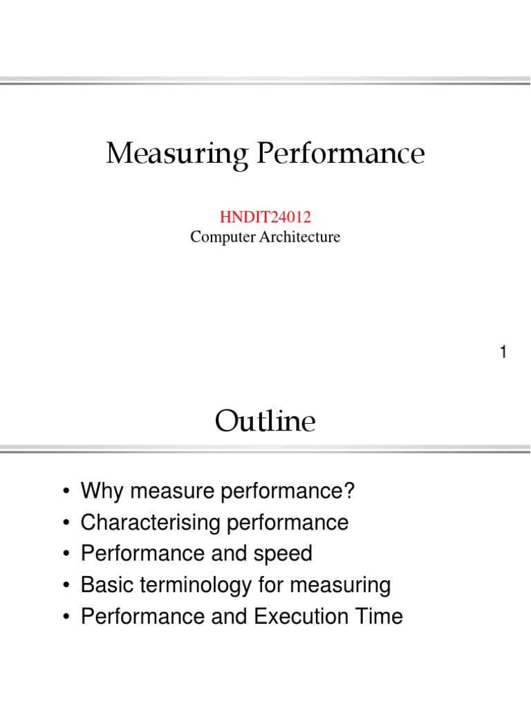 Computer Performance Metrics | PDF | Central Processing Unit | Computer Program