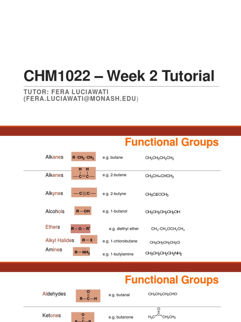 CHM1022 - Week 2 Tutorial | PDF | Covalent Bond | Chirality (Chemistry)