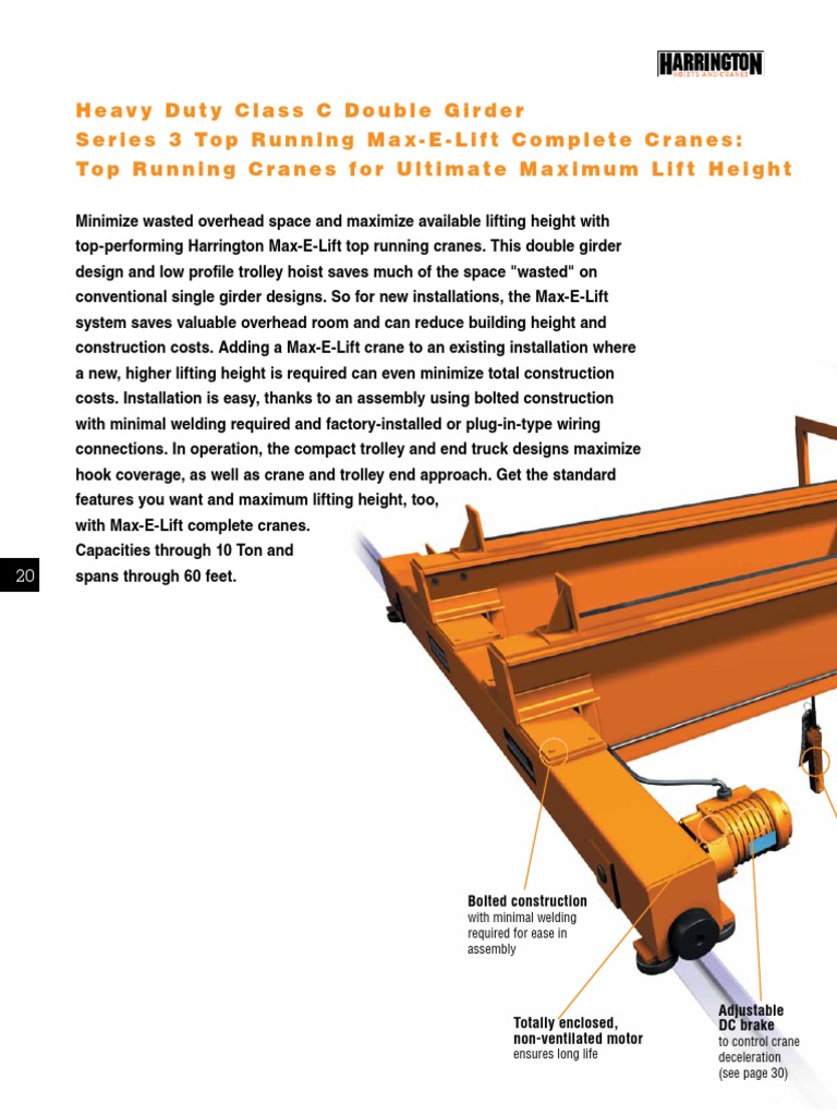Heavy Duty Class C Double Girder Series 3 Top Running Max-E-Lift ...