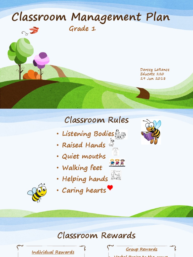 Classroom Management Plan: Grade 1 | PDF | Behavior Modification | Schools