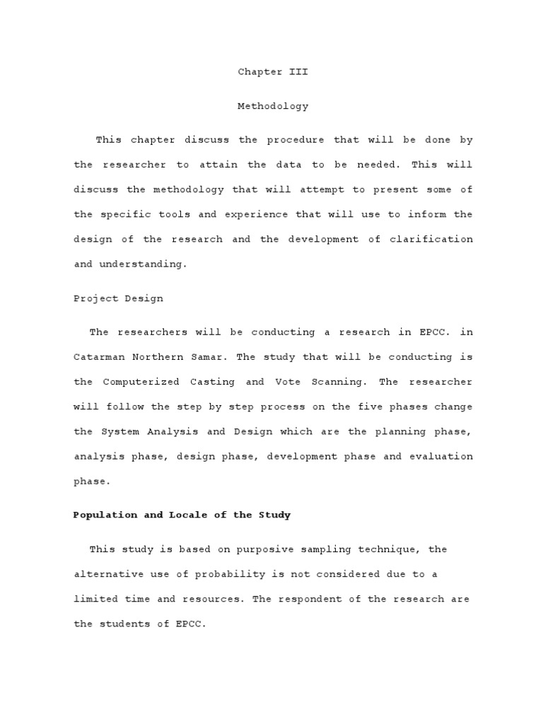 Population and Locale of The Study | PDF