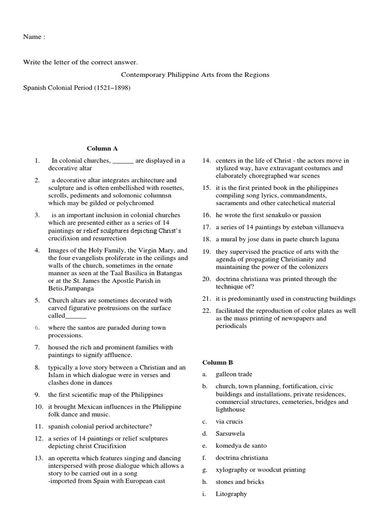 Spanish Colonial Period (1521-1898) 2 | PDF | Sculpture | Paintings