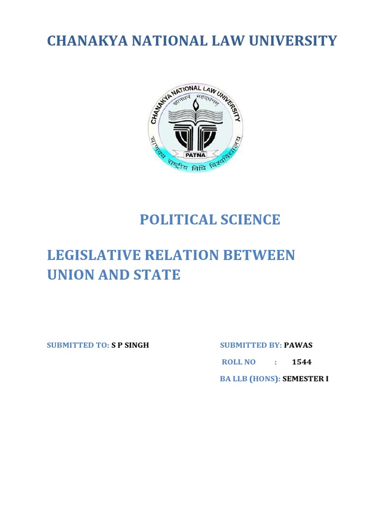 Chanakya National Law University: Political Science Legislative ...