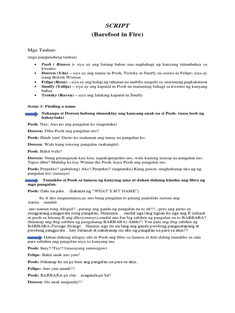 Script Barefoot in Fire | PDF