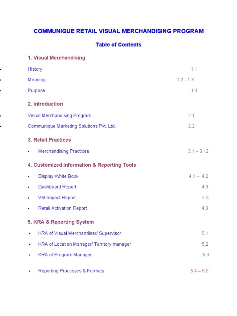 36839729 Visual Merchandising Manual | Merchandising | Retail