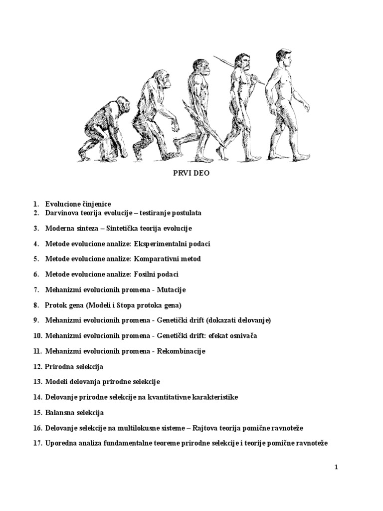 Skripta Evolucija | PDF