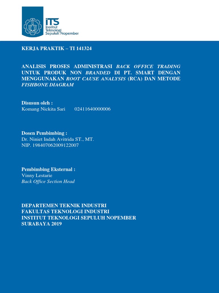 Laporan KP - ITS - Komang Nickita PDF | PDF