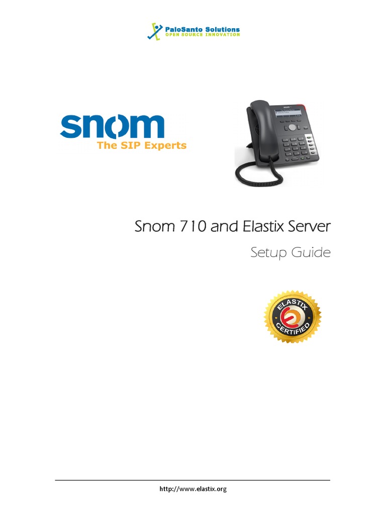 Snom 710 and Elastix Server: Setup Guide | PDF | Session Initiation ...