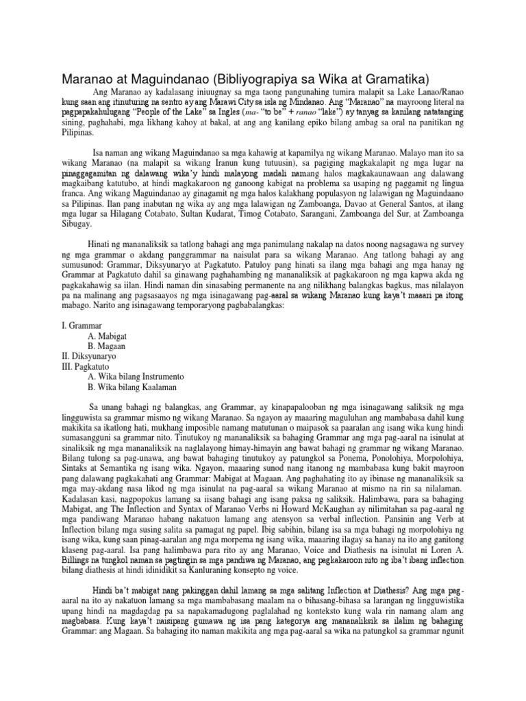 Maranao at Maguindanao | PDF