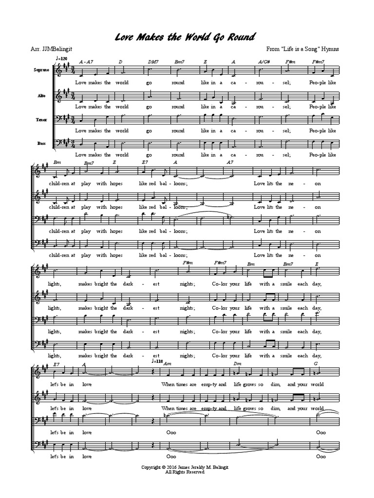 Love Makes The World Go Round | PDF | Human Throat | Music Performance