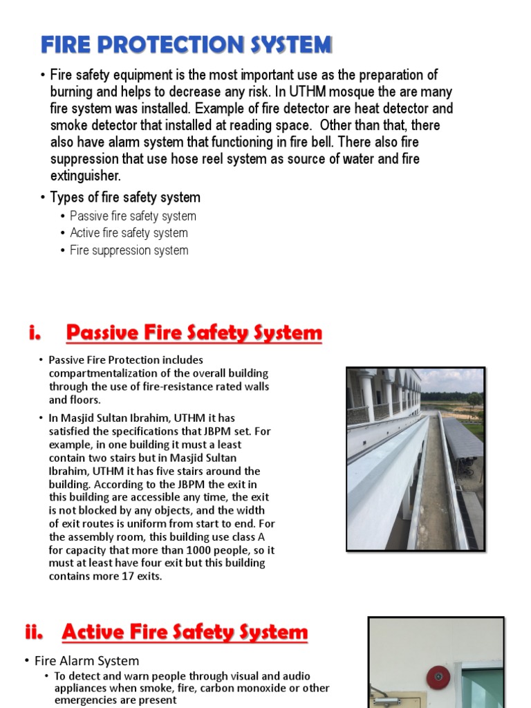 Fire Protection System: - Passive Fire Safety System - Active Fire ...