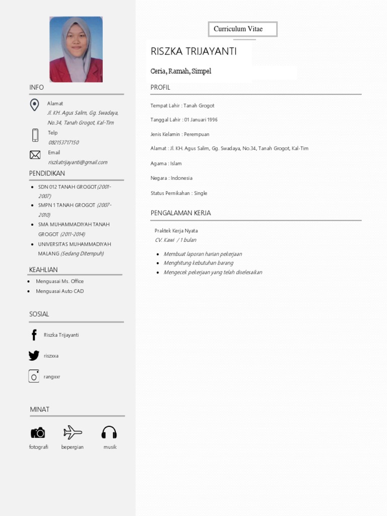 Format CV Kosong | PDF