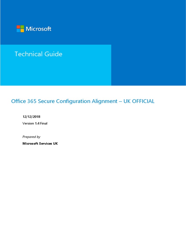 Technical Guide for Securing Office 365 | PDF | Office 365 | Microsoft ...