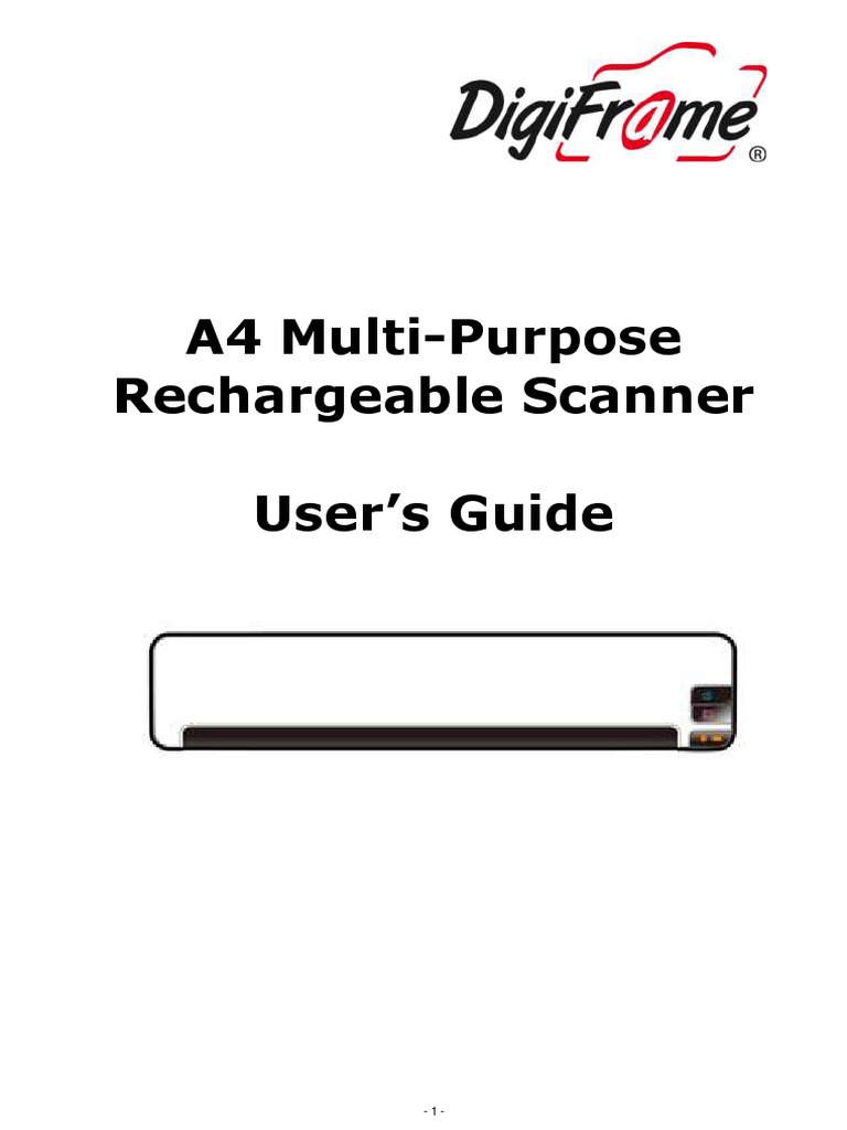 Manual Digiframe A4recharge Photoscanner | PDF | Image Scanner | Usb ...