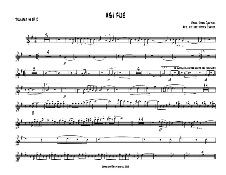 Así Fue - Trumpet in BB 2 | PDF